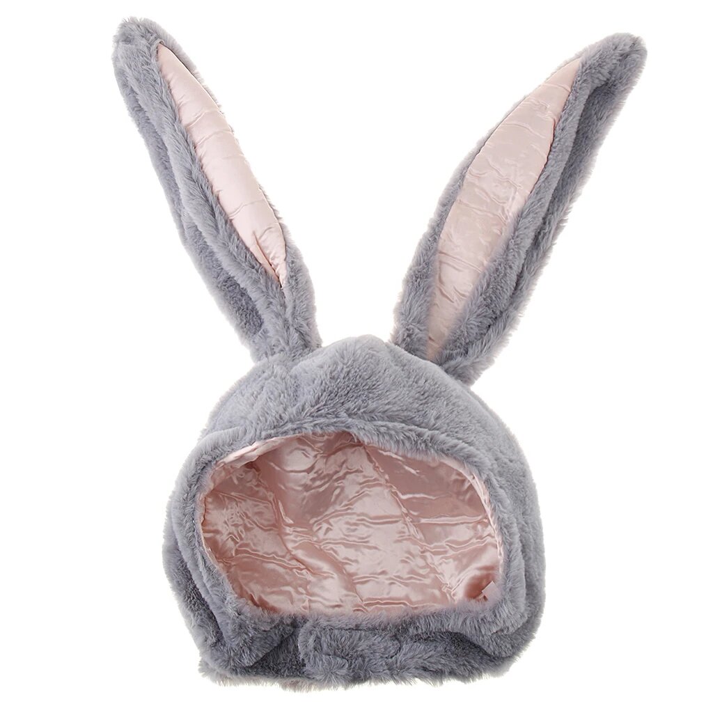 Шапка-кролик для косплея Серый, B 36cm ear
