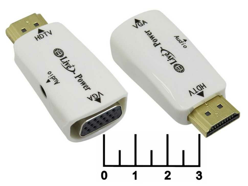 Конвертор HDMI-выход VGA 15pin + AUD 3.5 A2288 H06 (HDTV-M/VGA-F)