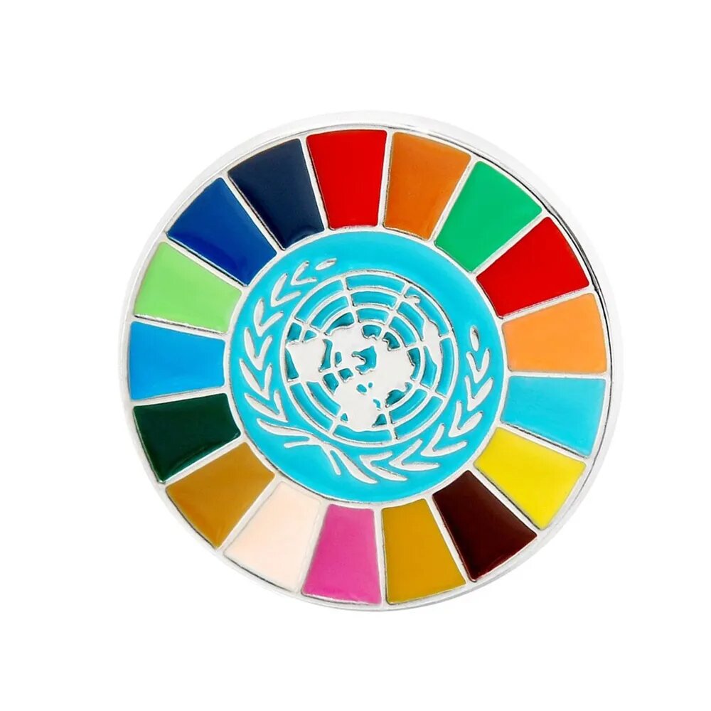 Rainbow United Nation SDGS PIN Эмаль глобальная осведомленность