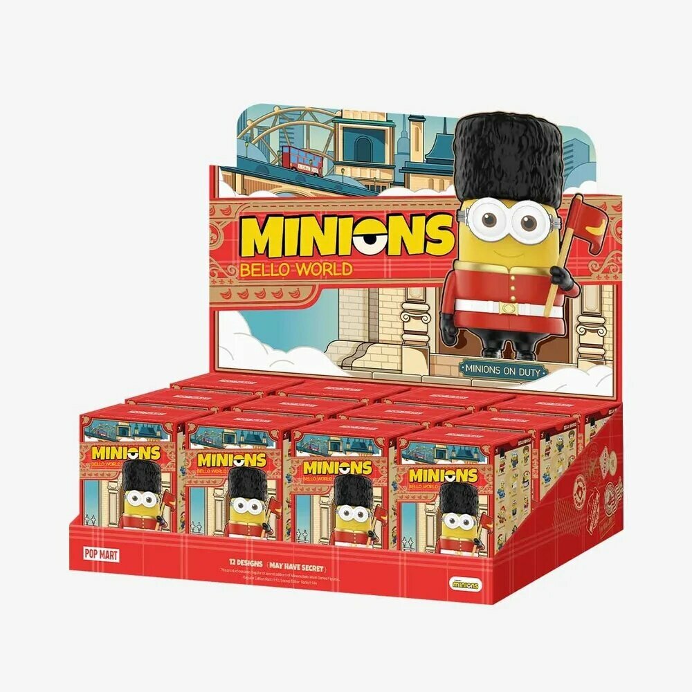 POP MART - Minions Bello World Series Figures, Подарки, украшения комнат, Набор (12 шт)