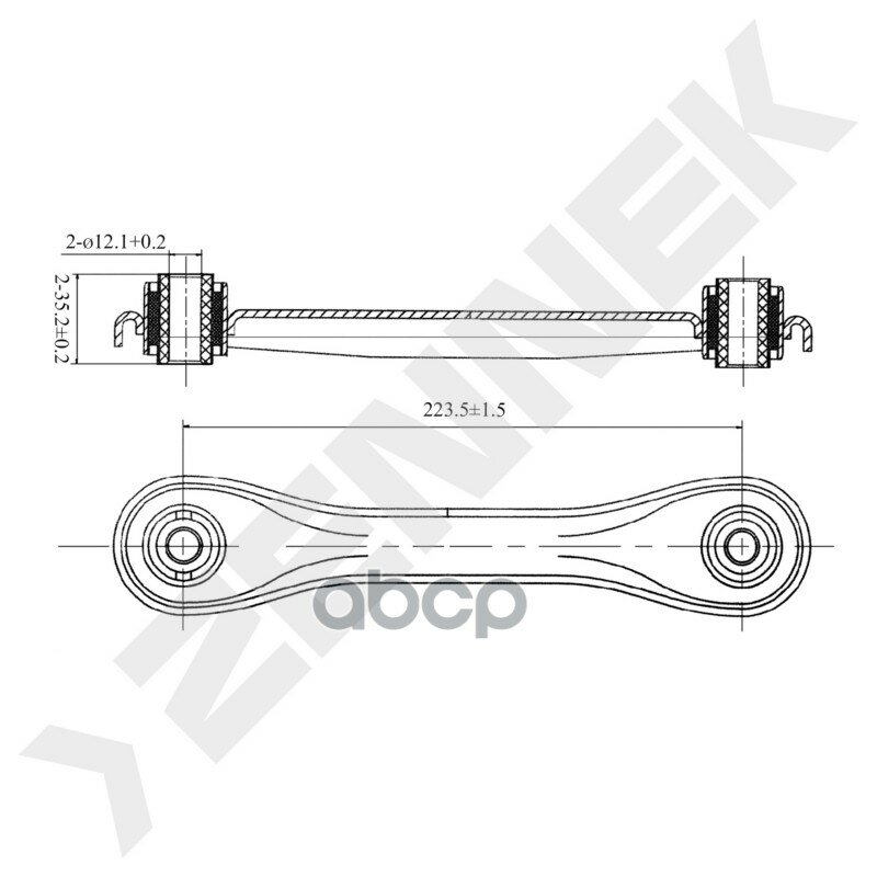 Рычаг задний нижний передний левый/правый FORD FOCUS 98>. MAZDA 3 BK 03 ZENNEK арт. DCA0078