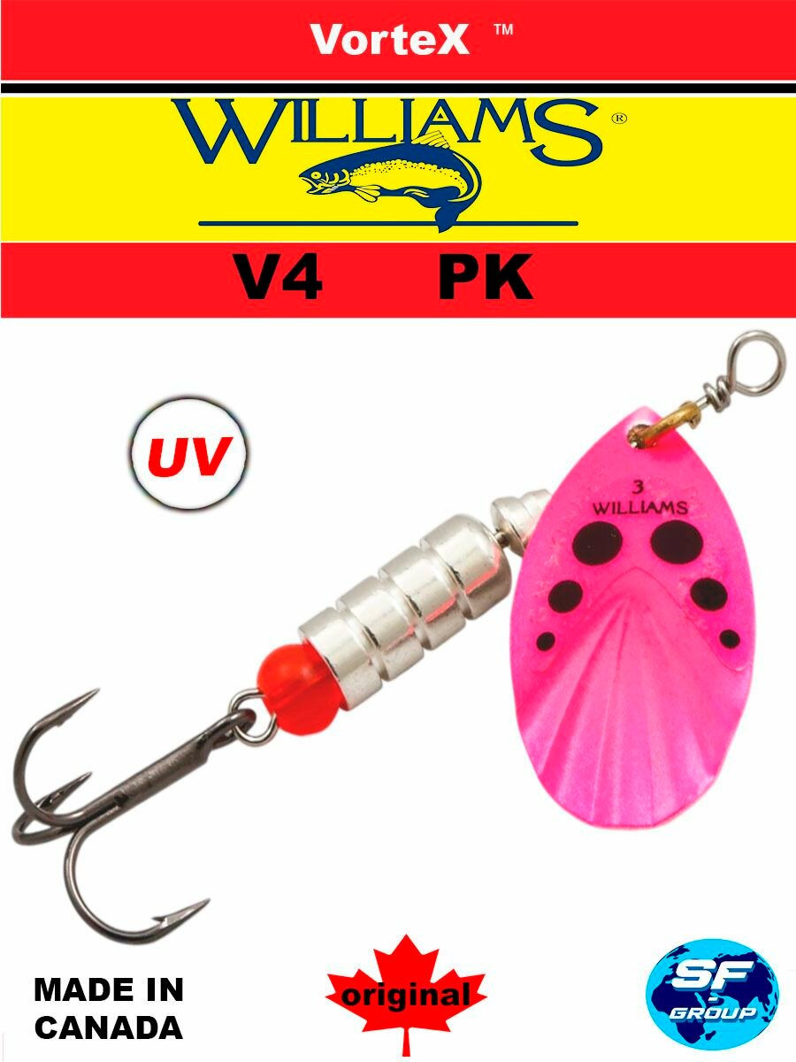 Блесна вращающаяся Williams VorteX V4 PK
