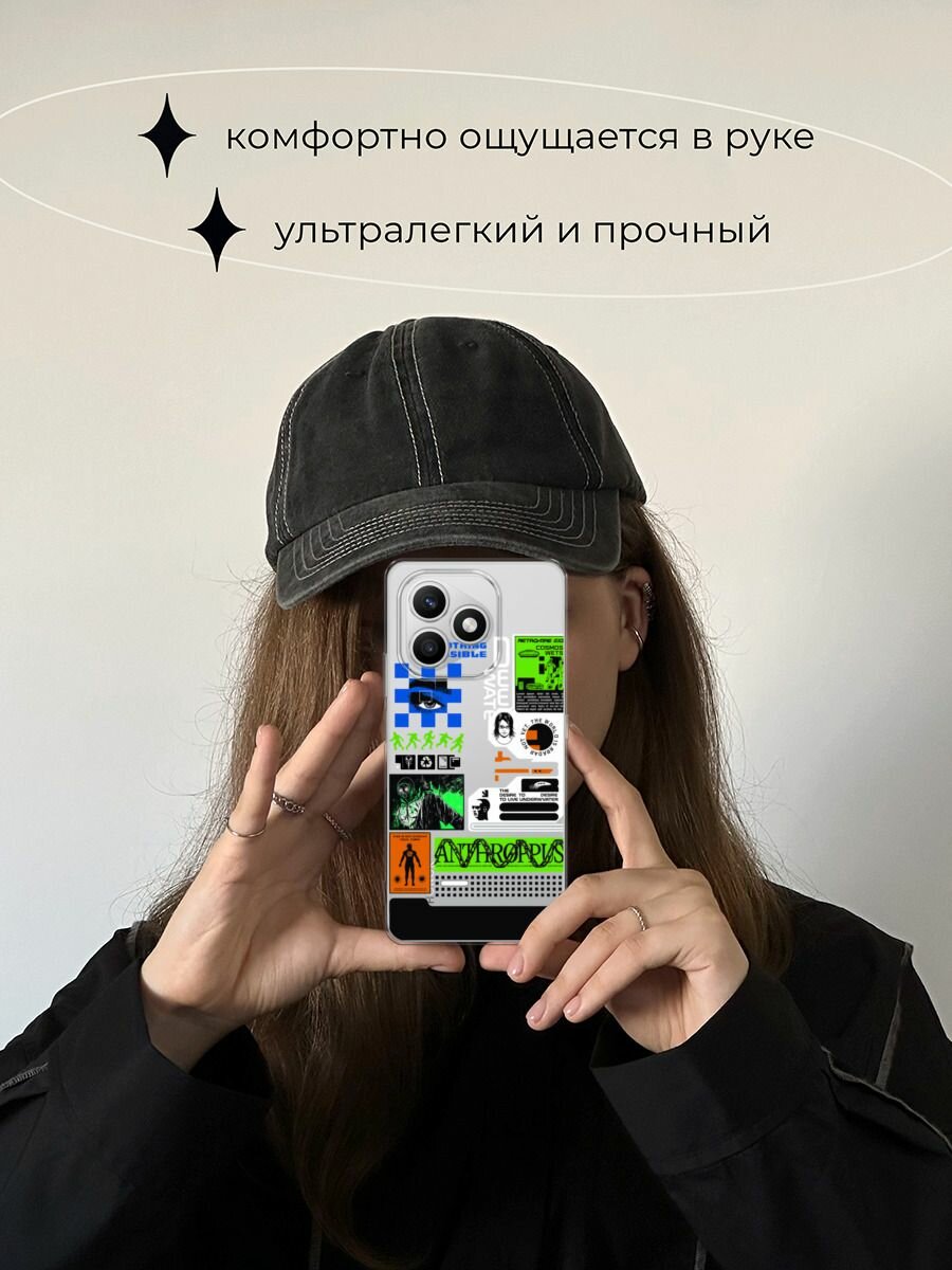 Чехол на Honor X8d / Хонор X8d с принтом Nothing impossible, прозрачный — фото 1