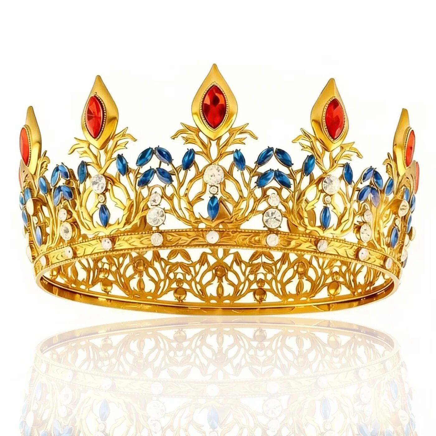 Корона Gold Blue с хрусталем