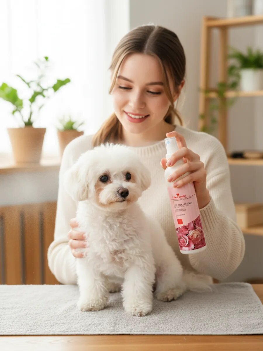 Спрей для собак Japan Premium Dog Luck, для распутывания колтунов, с ароматом розы, 200 мл.