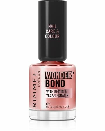 Лак для ногтей Rimmel Wonder'Bond, оттенок 001 No Muss No Fuss, 12 мл