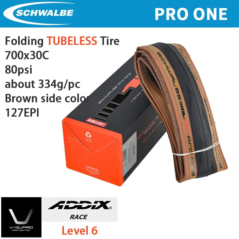Schwalbe Pro One 700x30C Tubeless, Brown TLE