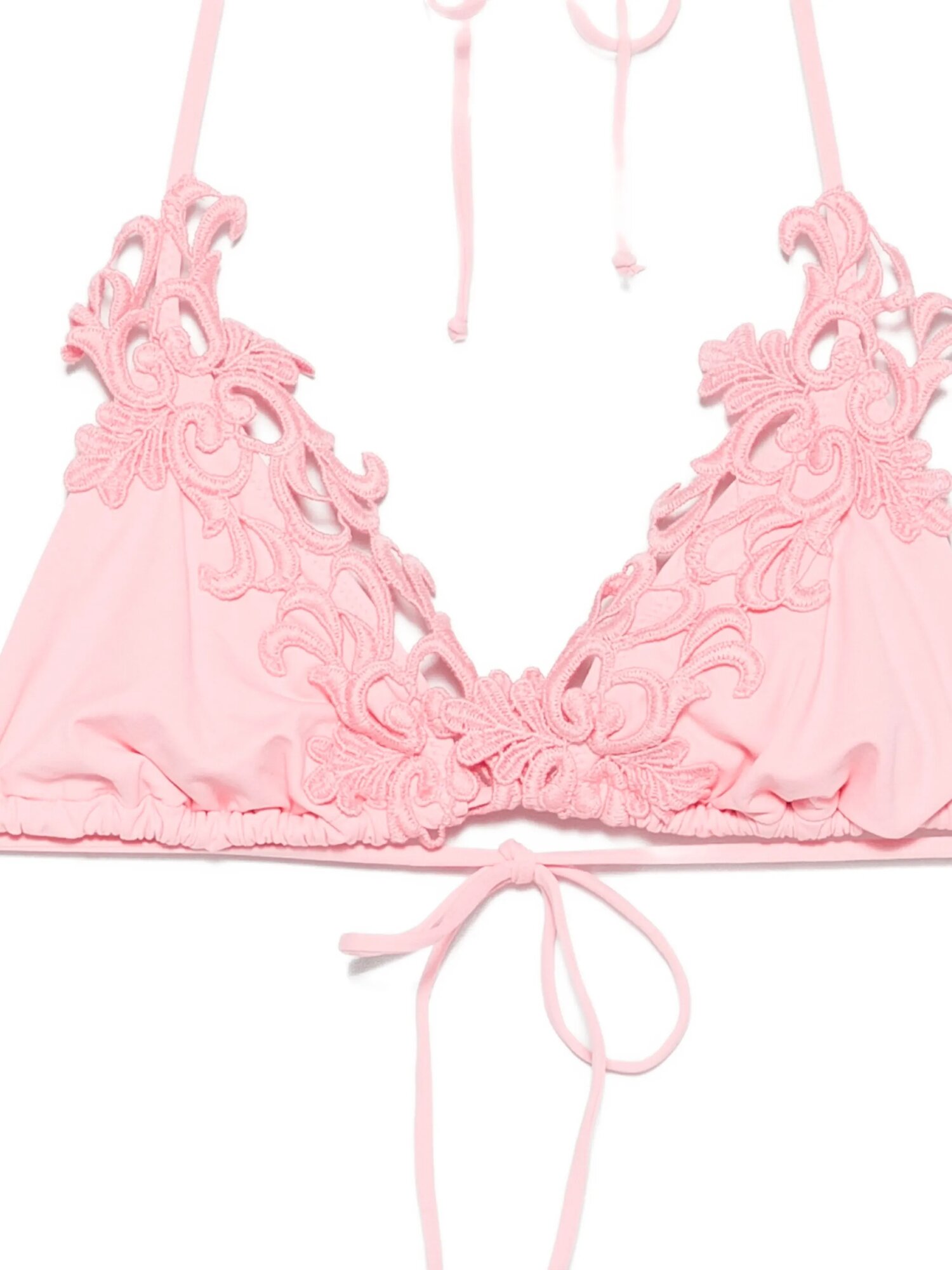 Купальник Mazzei Embroidered-trim bikini, размер 46, coral pink — фото 1