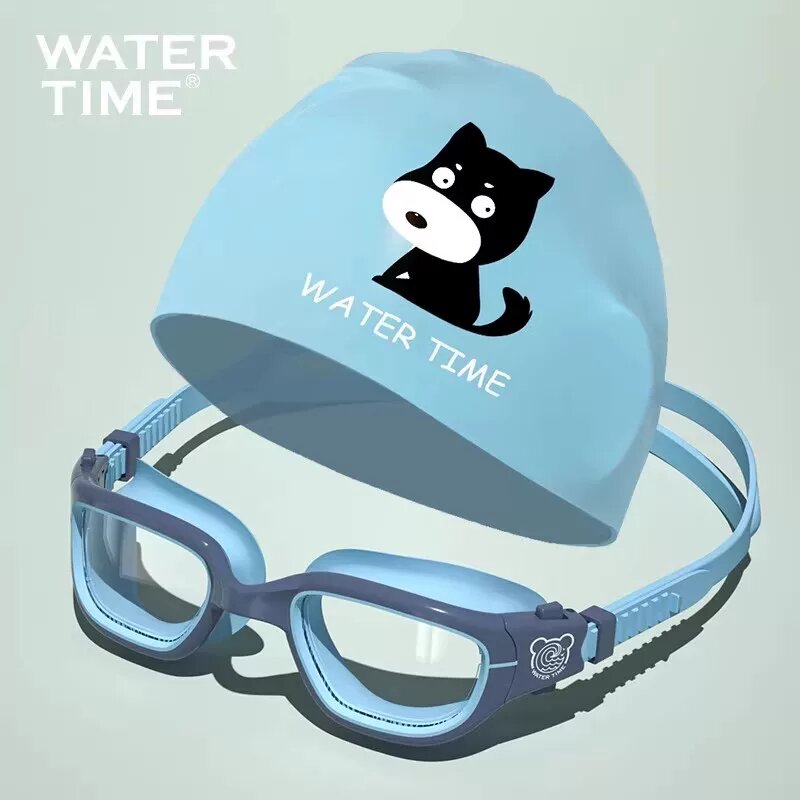 Детские очки для плавания WaterTime/Shuichuan для мальчиков и девочек, водонепроницаемые и противотуманные,