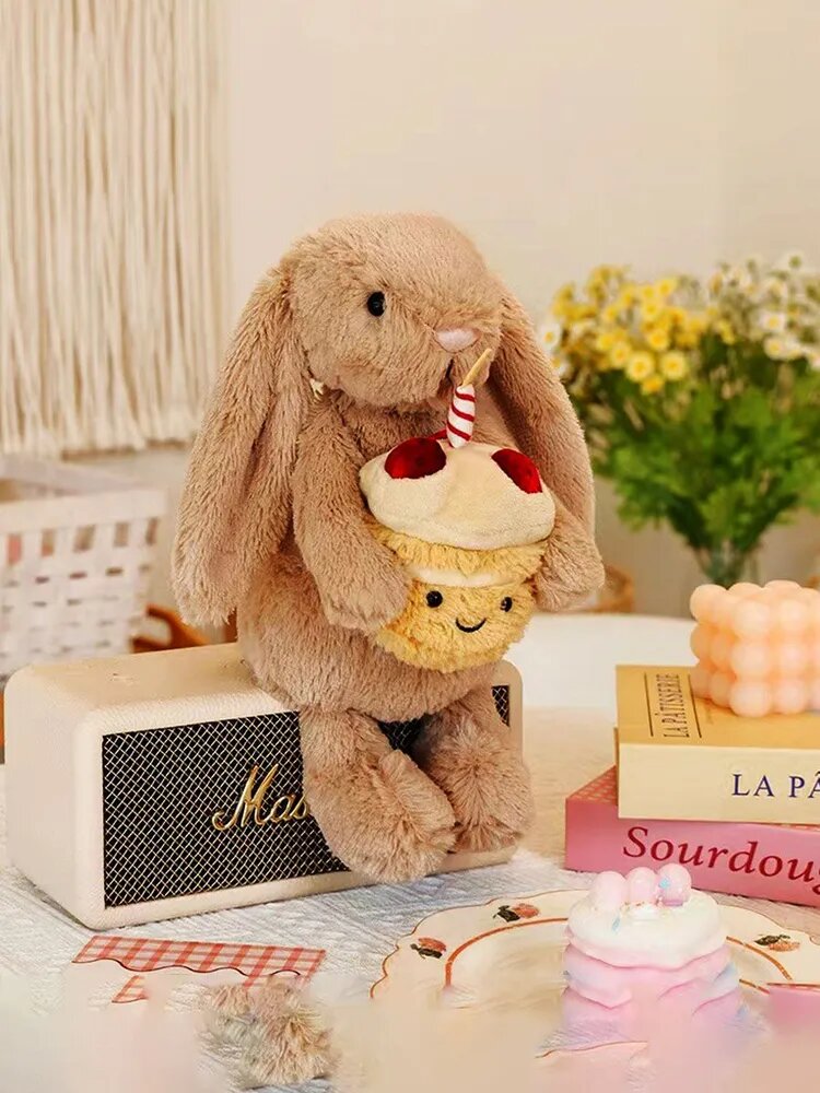 JELLYCAT Праздничный торт с милой плюшевой игрушкой(без лампы и песни / простая мягкая игрушка )-z