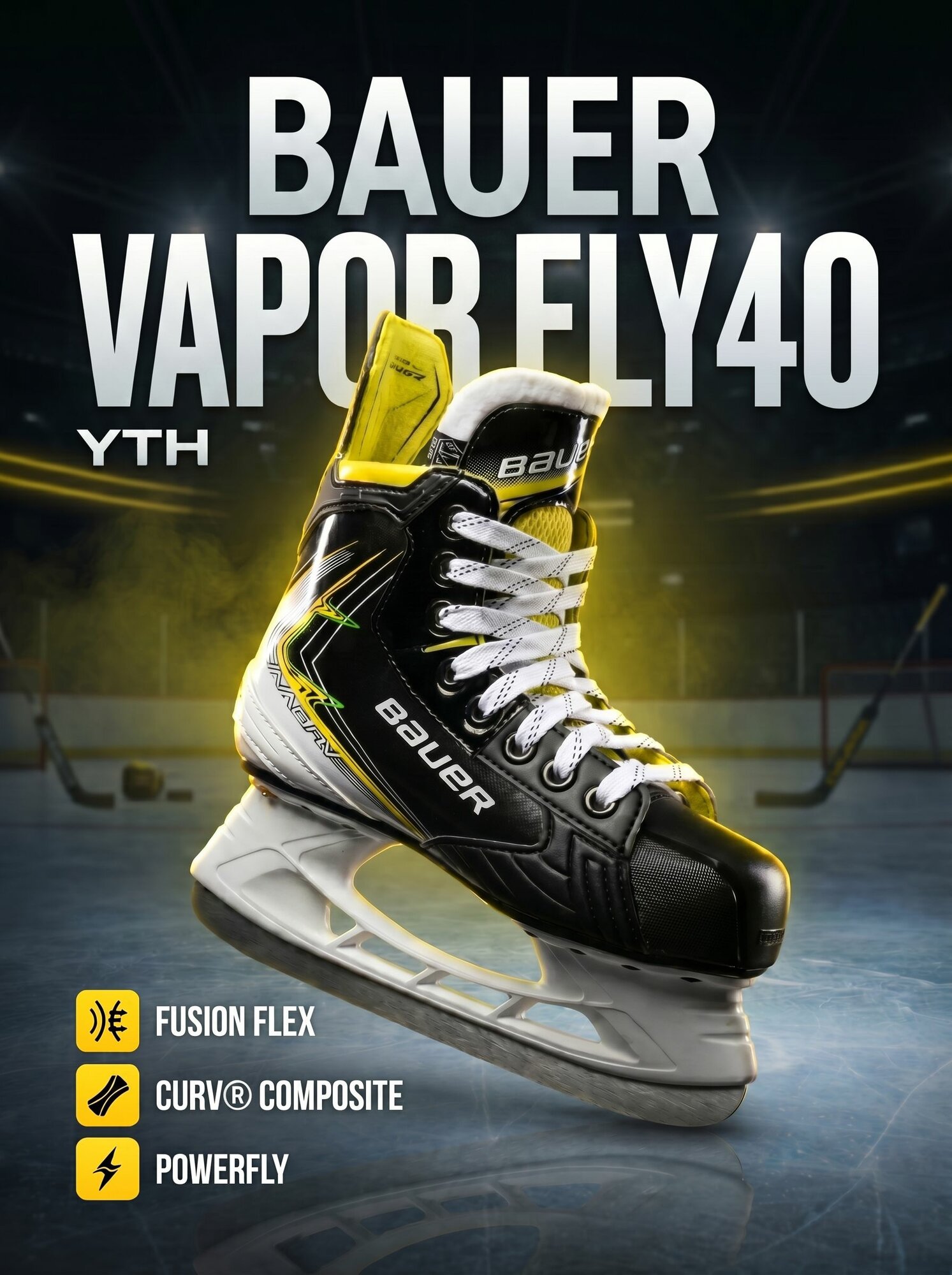 Коньки BAUER VAPOR FLY40 10 D YTH