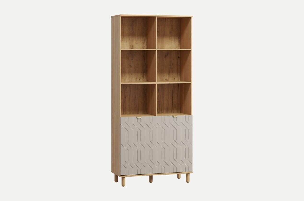 Стеллаж деревянный Divan.ru Теджонс, 93x205х40 см, Деко Латте