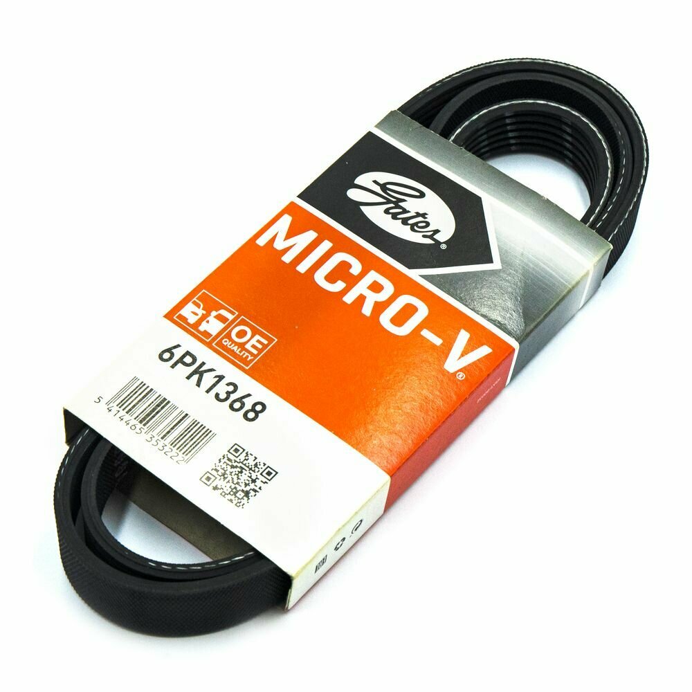 Ремень поликлиновый для а м Волга 406дв длинный GATES 6PK1368 GATES 6PK1368
