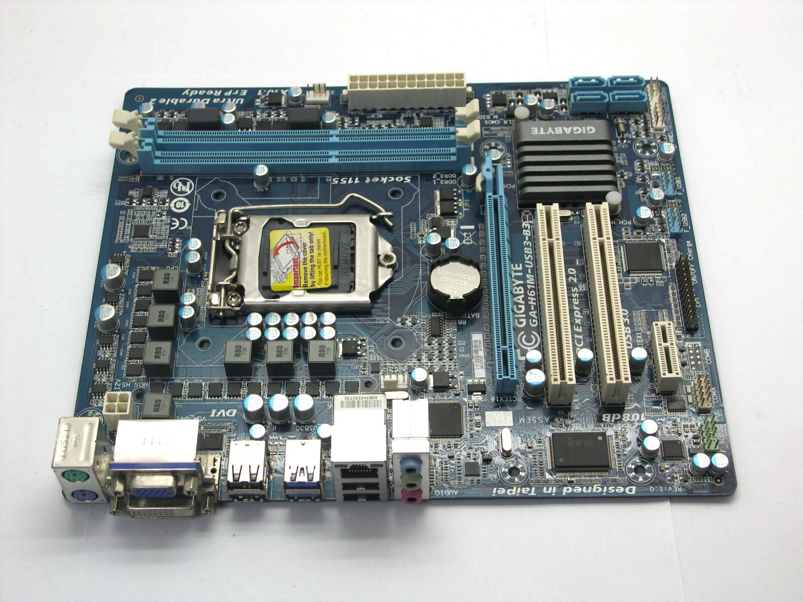 Материнская плата S-1155 GigaByte GA-H61M-USB3-B3 PCI-E/2xDDR3/SVGA/DVI/GLAN/Sb/mATX