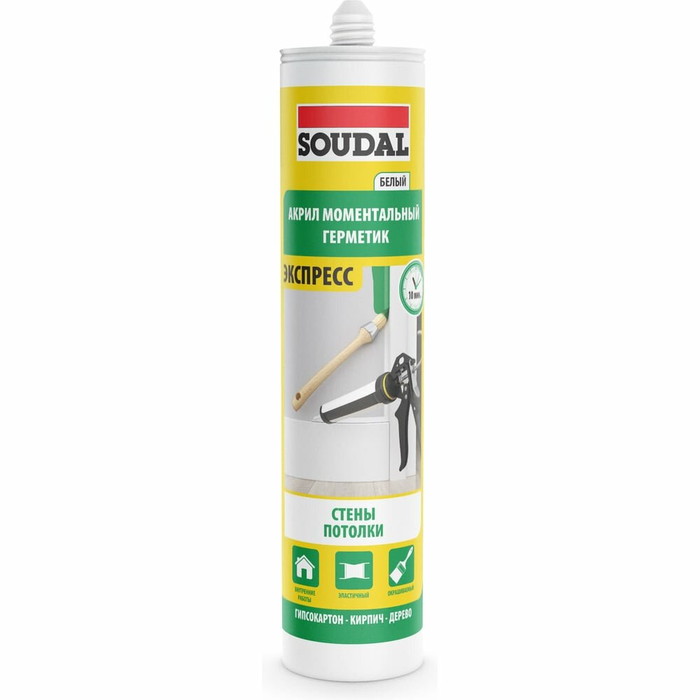Моментальный акриловый герметик Soudal 122879