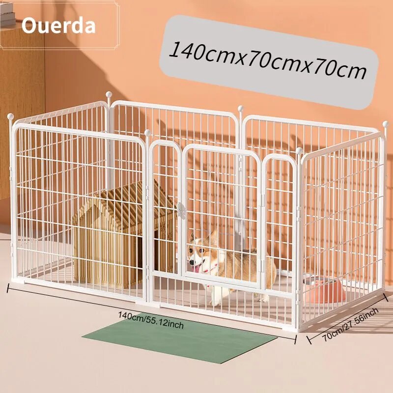 Ouerda Вольер для собак металлический, 140х70х70 см, для средних и малых пород