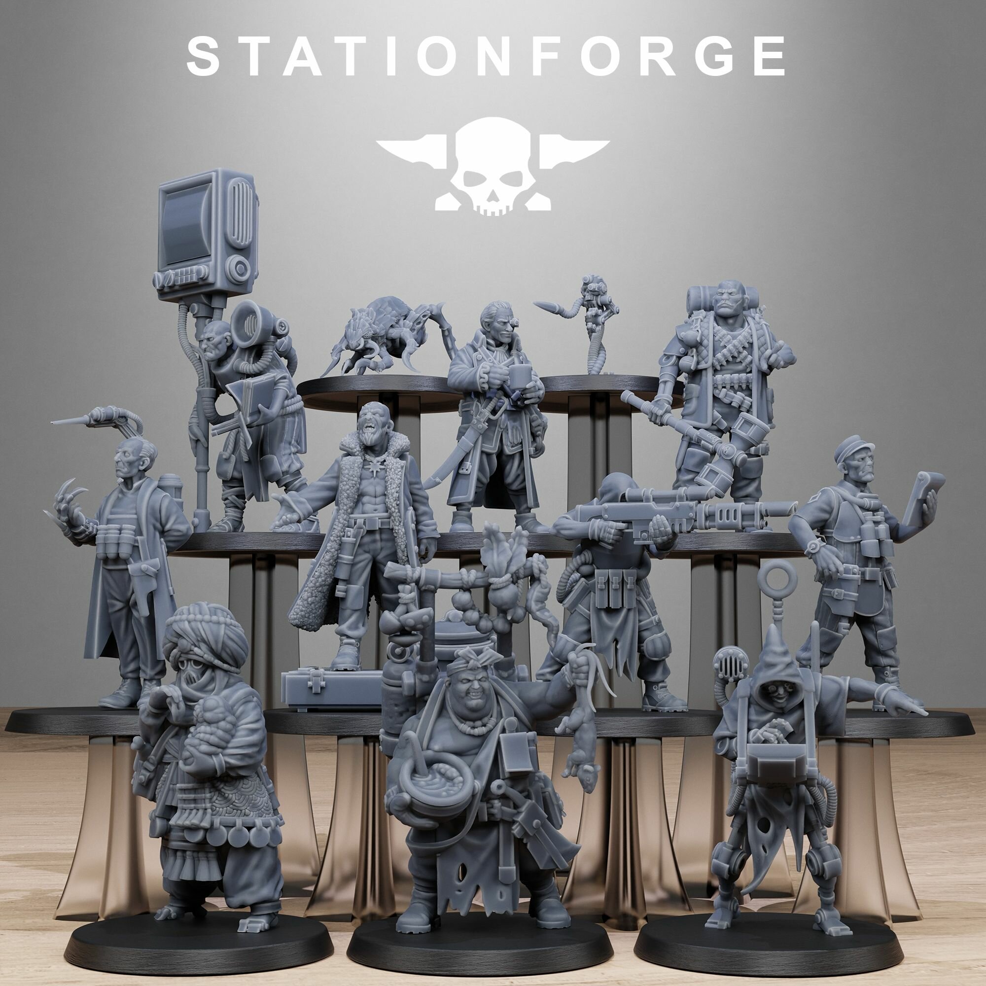 GrimCorp Scarp Operatives. С подставками. Warhammer 40.000