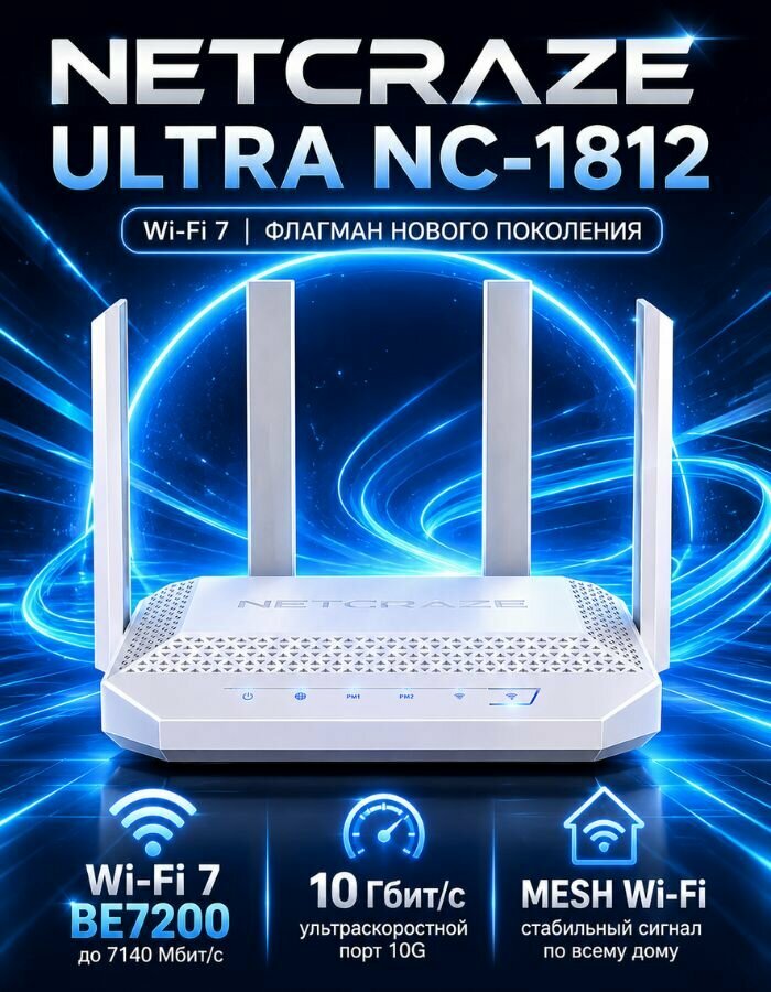 Wi-Fi роутер Netcraze Ultra NC-1812