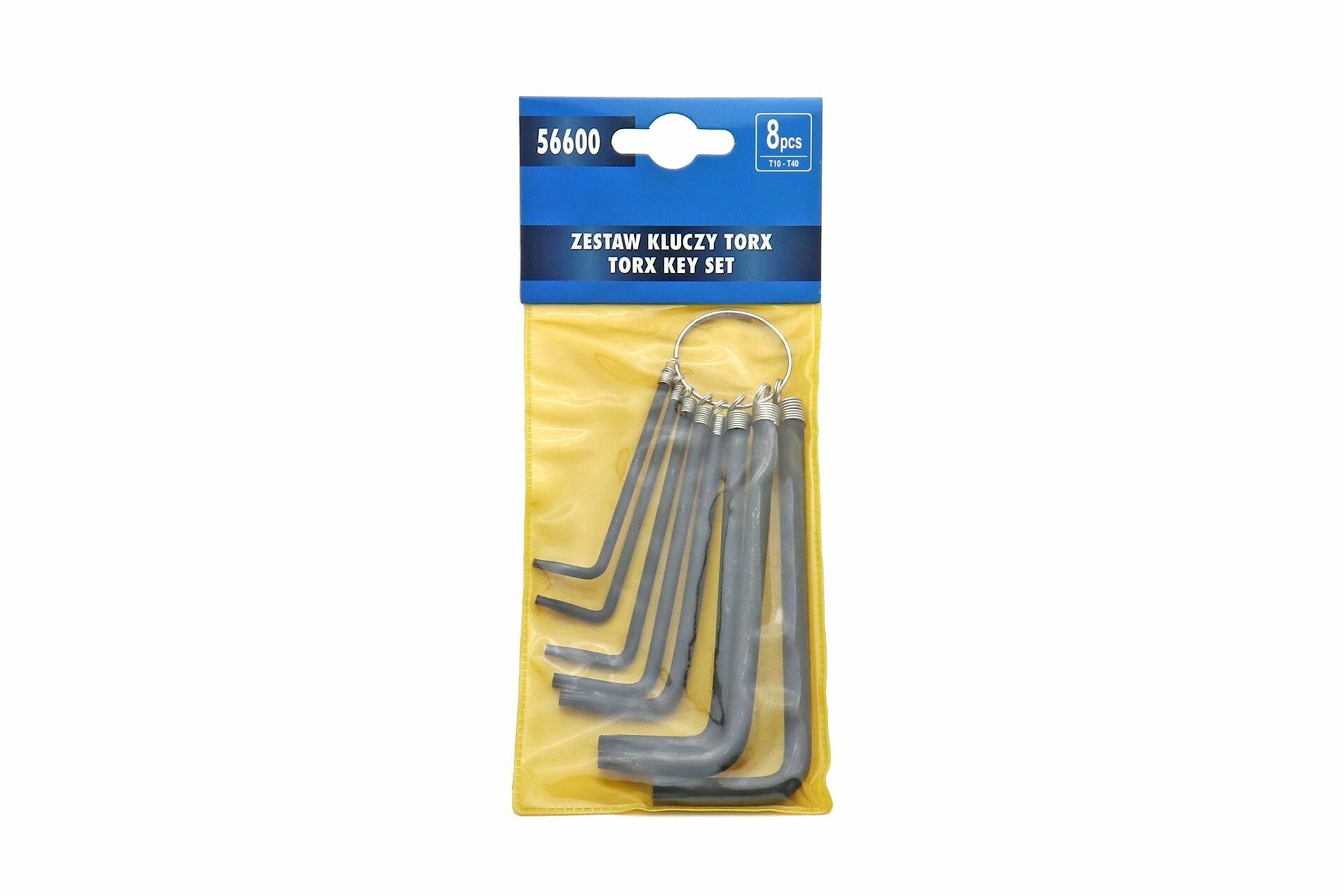 Набор ключей torx Г-обр. (Т10-Т40) 8шт.(на кольце) Vorel 56600-V