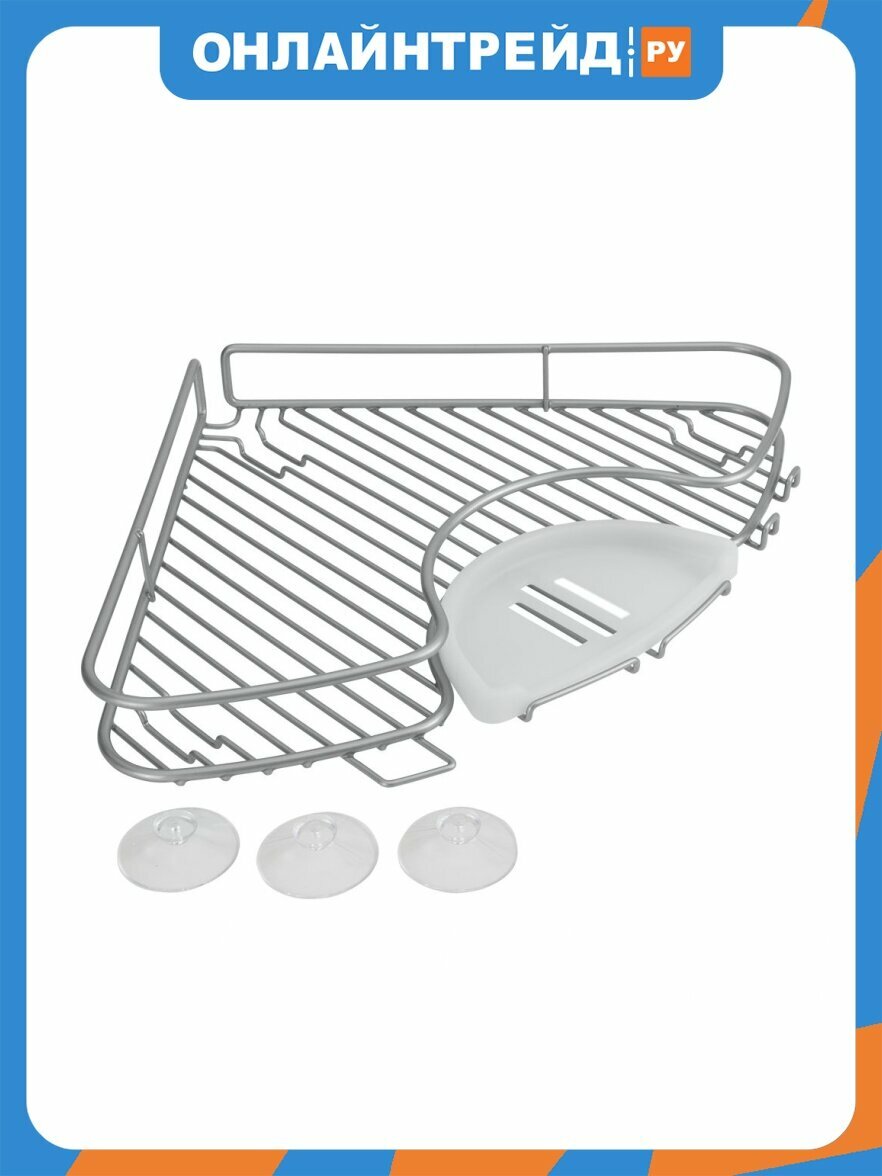 Полка для ванной Metaltex Corner Polytherm угловая, 29*29*4 см (40.39.04)