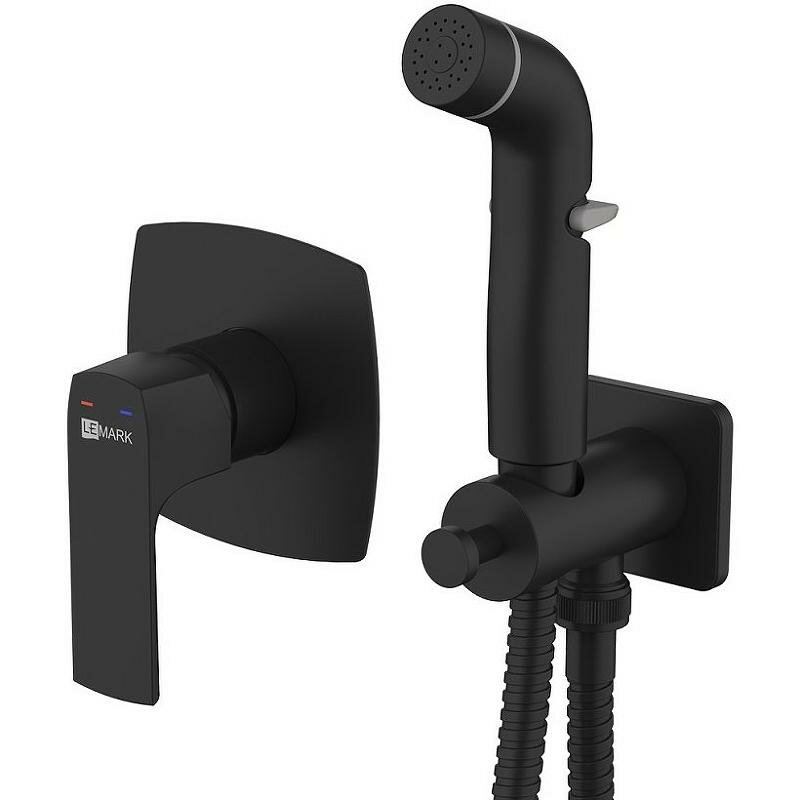 Гигиенический душ со смесителем Lemark Ursus LM7219BL Черный