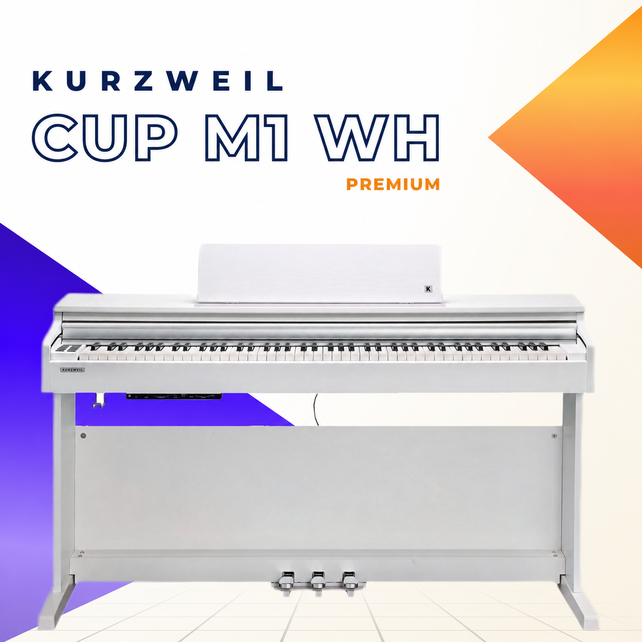 Цифровое пианино Kurzweil CUP M1 белое, с банкеткой, молоточковая механика
