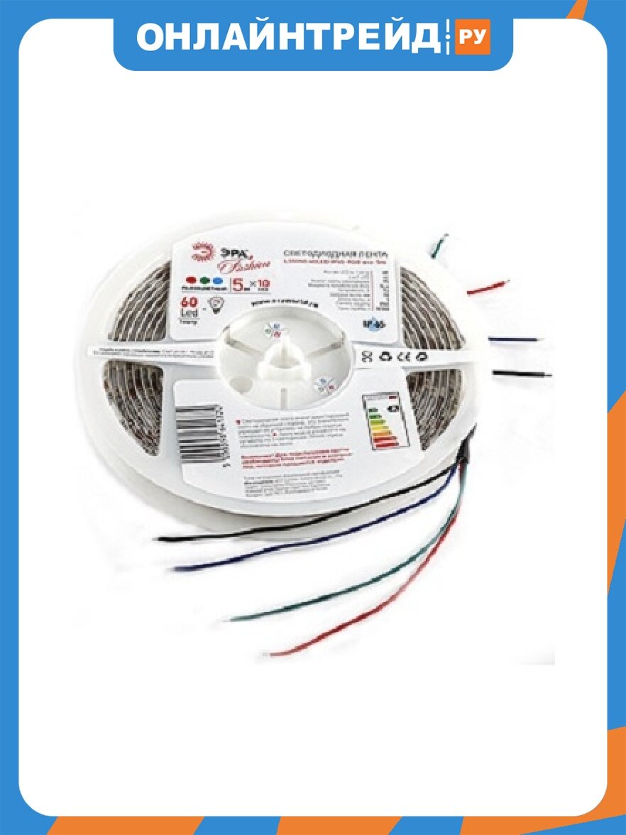 Светодиодная лента Эра 641774 LS5050-60LED-IP65-RGB-eco-5m