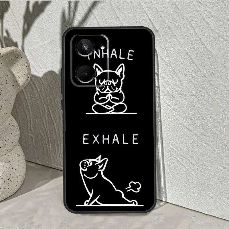 Забавный французский бульдог для Realme C75 C63 C61 C71 C55 C67 C51 C65 C53 10 11 12 13 14 15 Pro Plus GT6 GT7 Pro Case