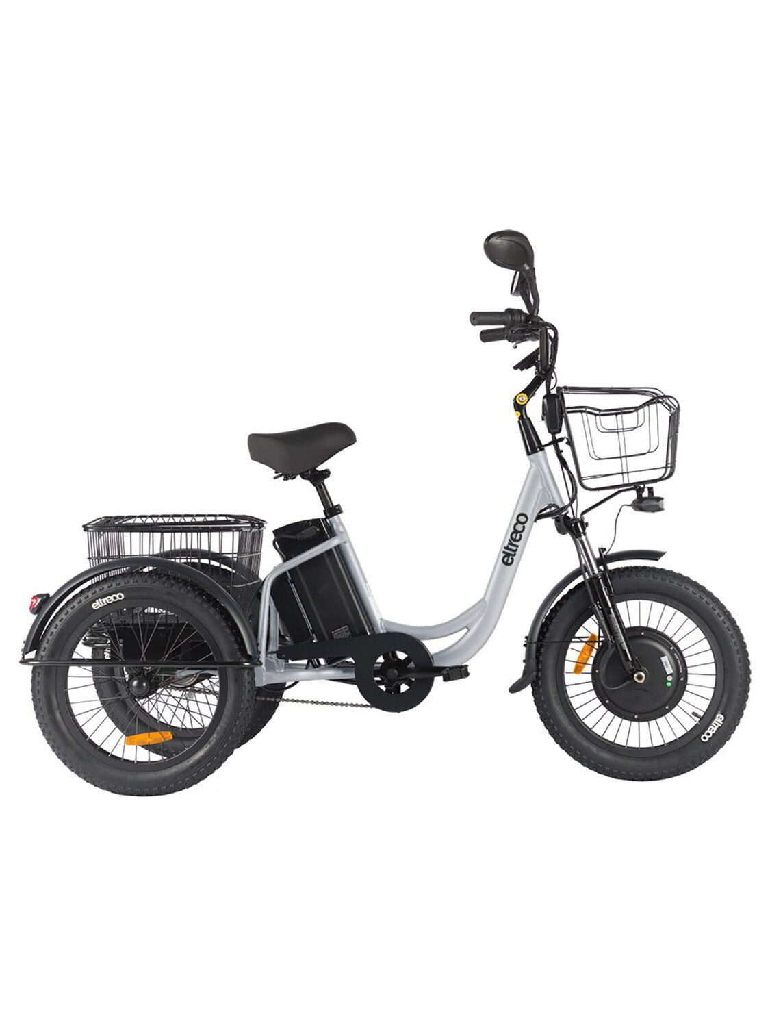 Электровелосипед Eltreco Трёхколёсный Porter Fat 700 Серый, для мужчин ,700