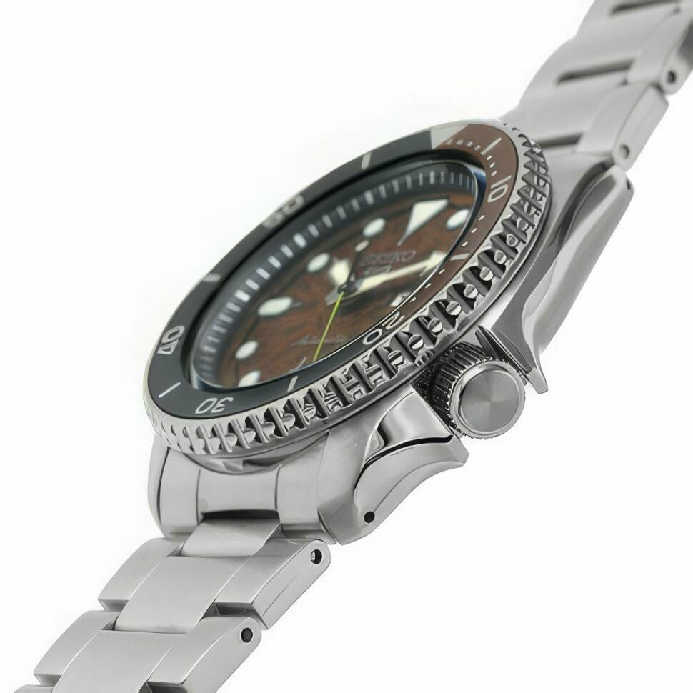 SEIKO, серебристый/коричневый — фото 1