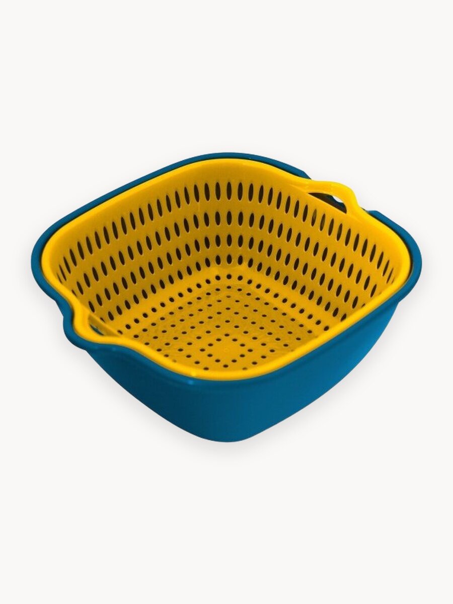 Дуршлаг с миской "Дабл" Мультидом VL11-122, 2л