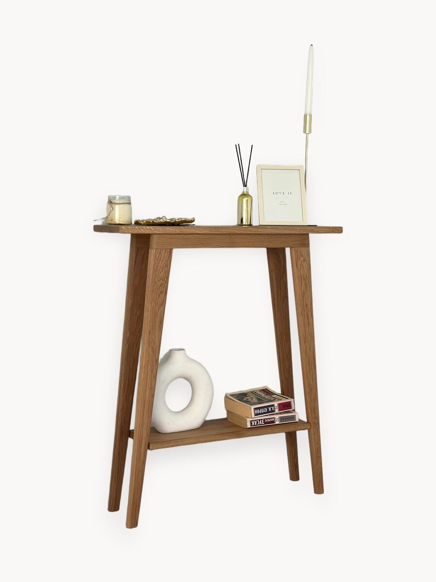 Консоль из Дуба с полочкой (глубина 20 см)