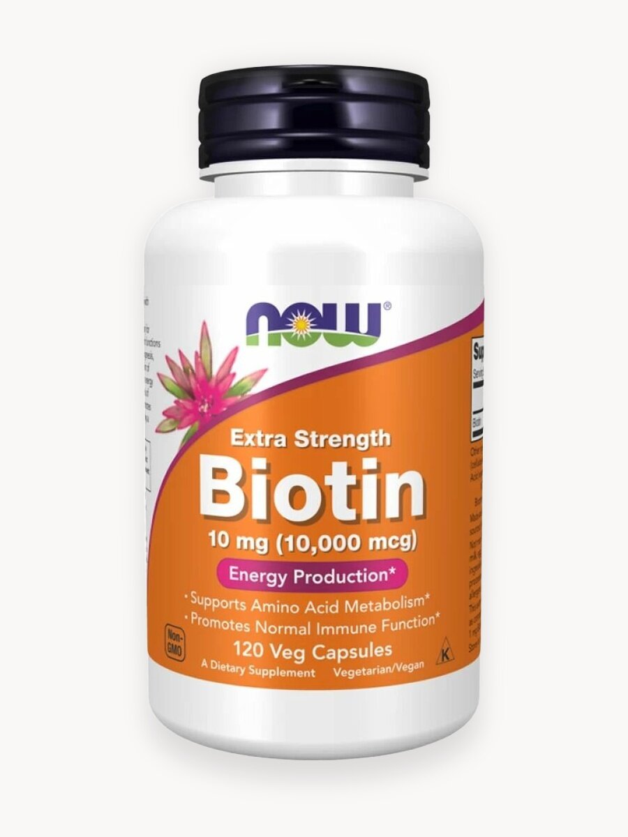 NOW Biotin Нау Биотин 10000 мкг 120 капсул
