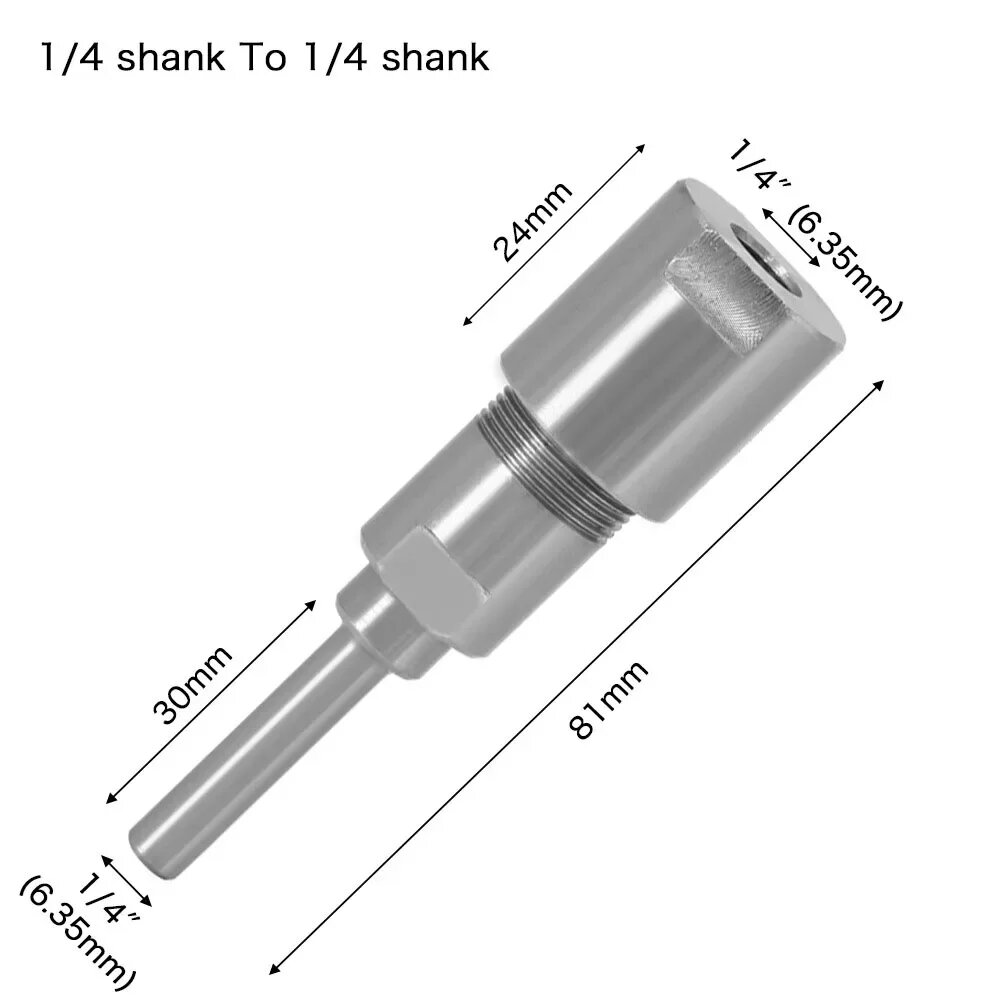 Удлинитель для фрезерных насадок 1/4", 6, 8, 12 мм, 1/2" 02
