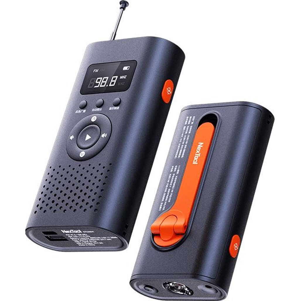 Радиоприёмник NexTool NE20092 AM/FM с динамо, фонарём и Power Bank 4500 мАч