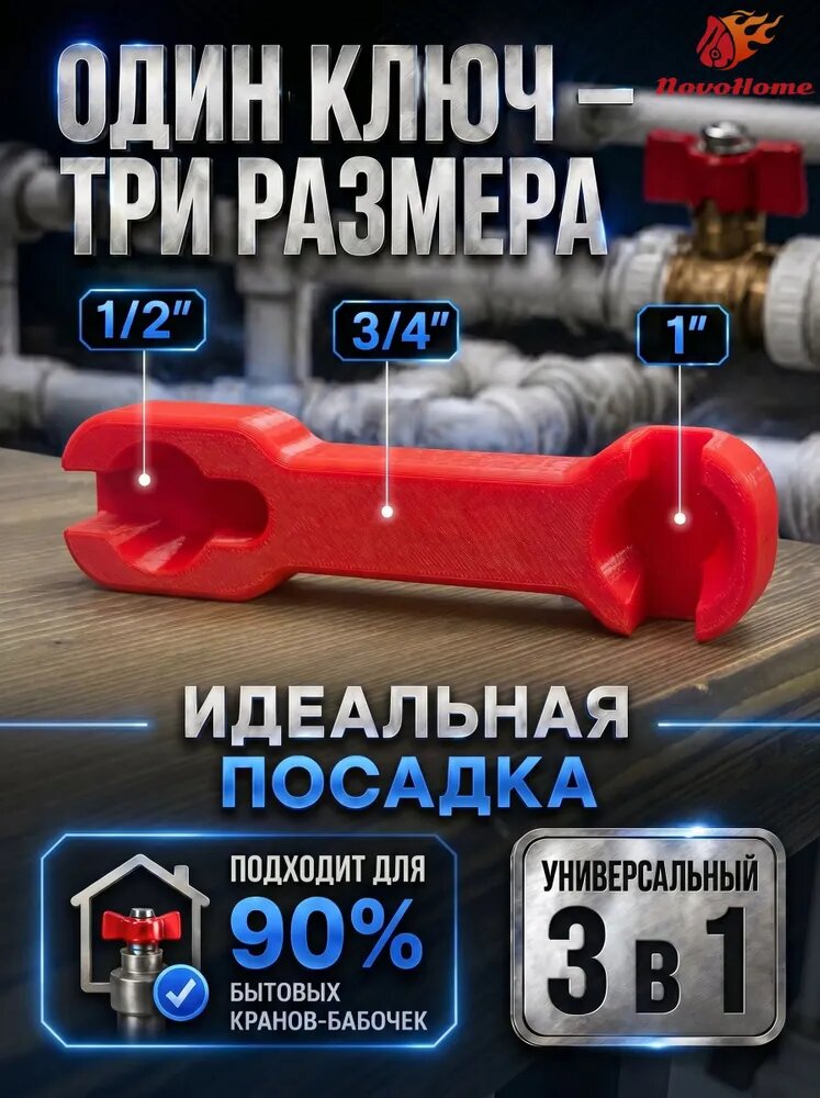Ключ для открытия и закрытия шаровых кранов, ручной инструмент для сантехники