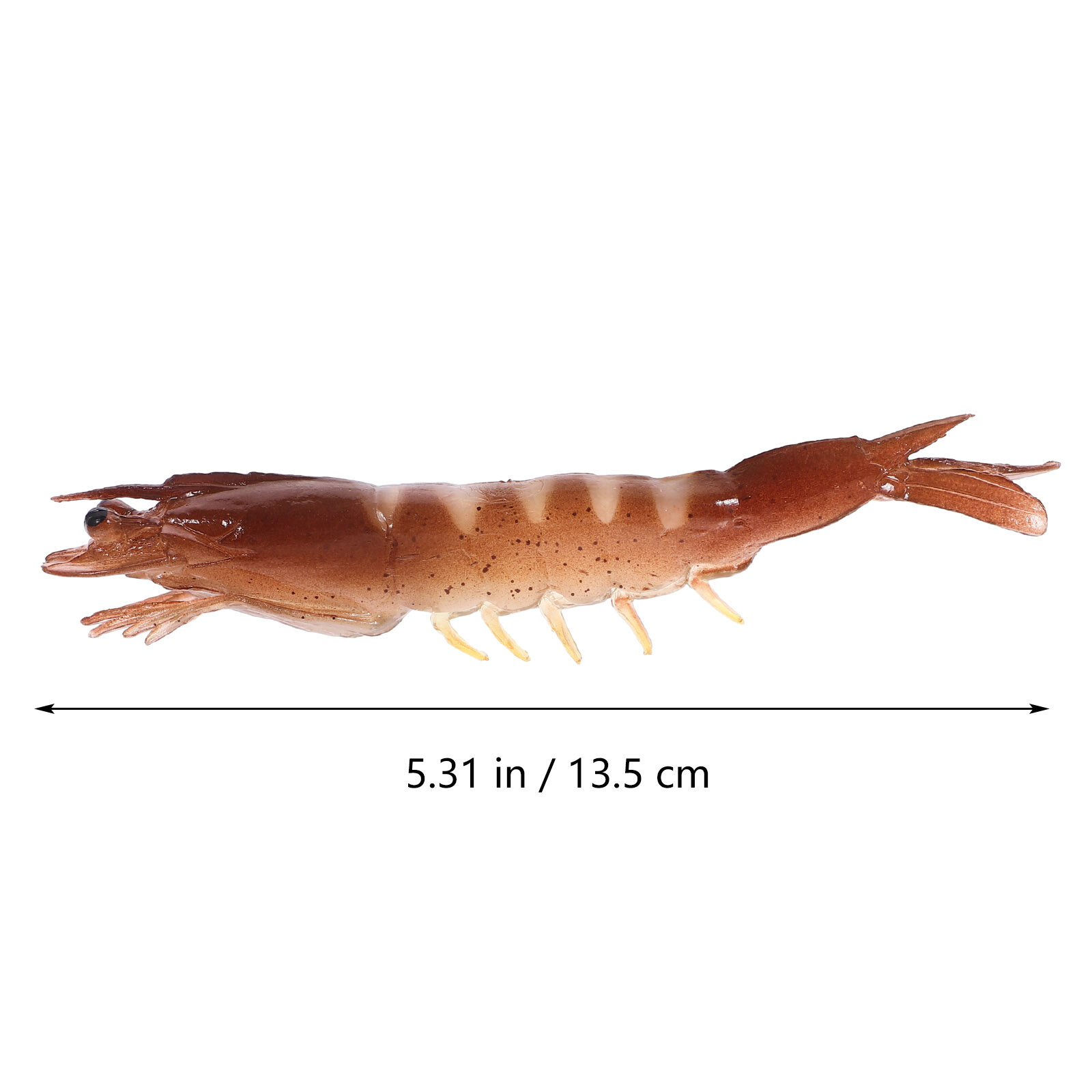 4 Штуки Игрушки В Forme Шrimp Декоративные Фигурки Из ПВХ Коричневый Цвет 13.50X2.30X2.00Cm