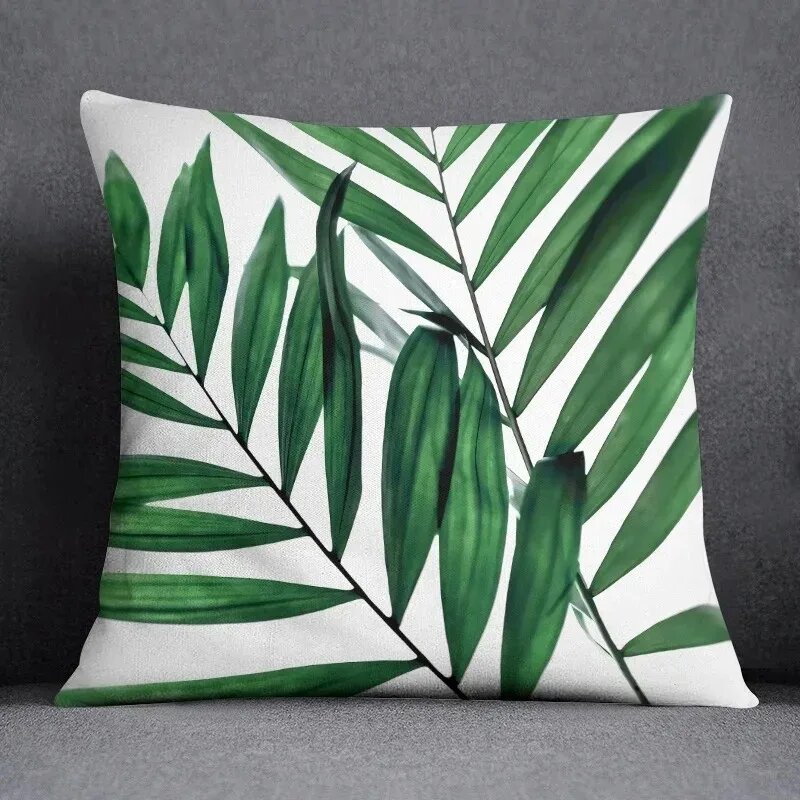 Наволочка декоративная Green Leaf, 40x40 см, Зеленый