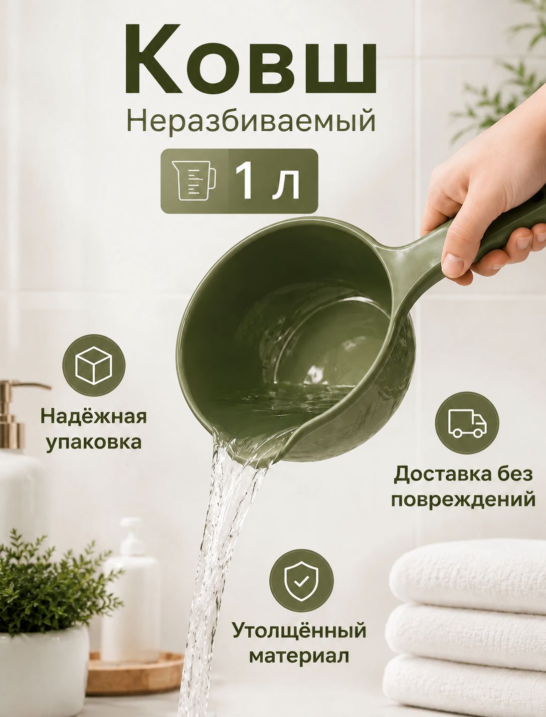 Ковш хозяйственный 1 л 1 шт