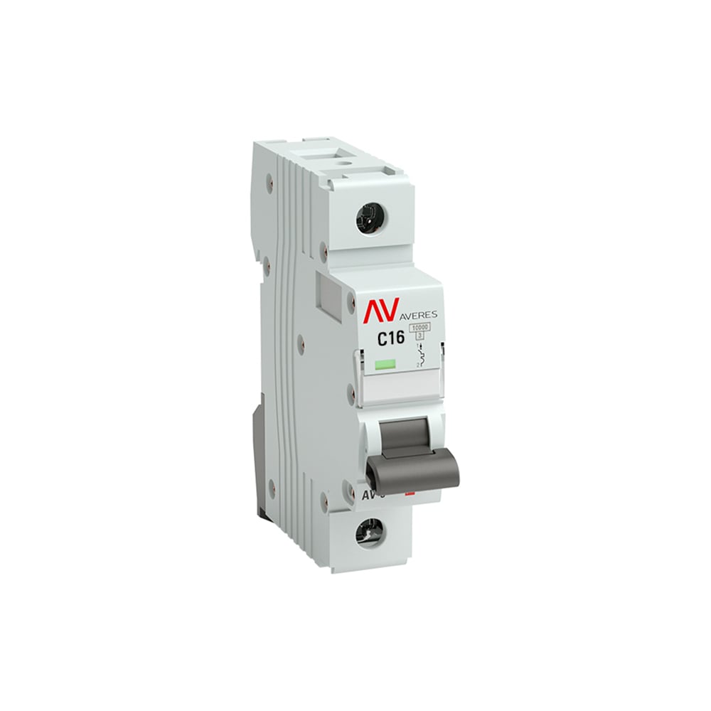 Автоматический выключатель EKF AVERES AV-10, 1P, 16A (C) 10kA mcb10-1-16C-av
