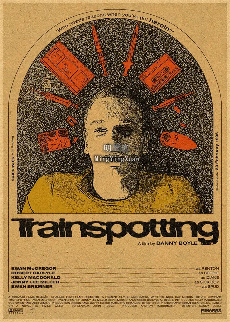 Постер Trainspotting, 30x20см, цвет 18