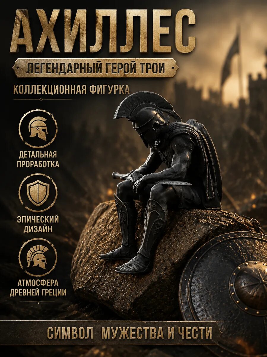 3D фигурка Ахиллес из фильма «Одиссея» для декора