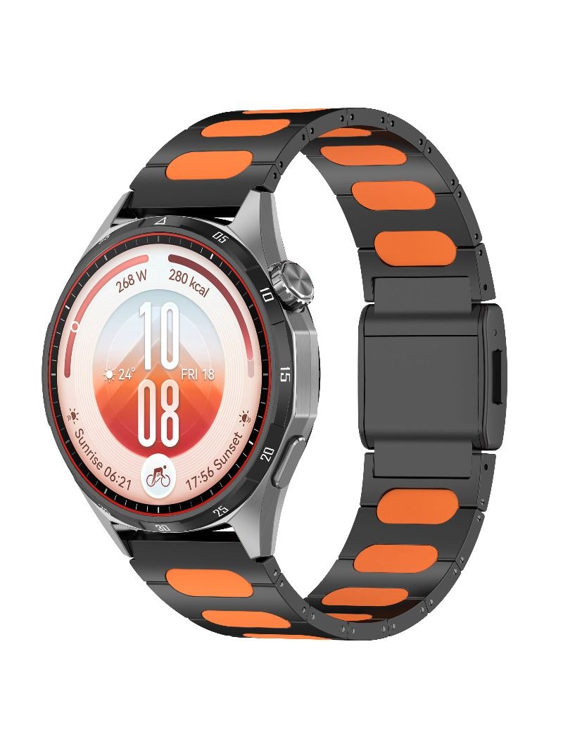 Комбинированный ремешок из сплава и силикона для Huawei Watch GT7, магнитная застёжка, 22 мм