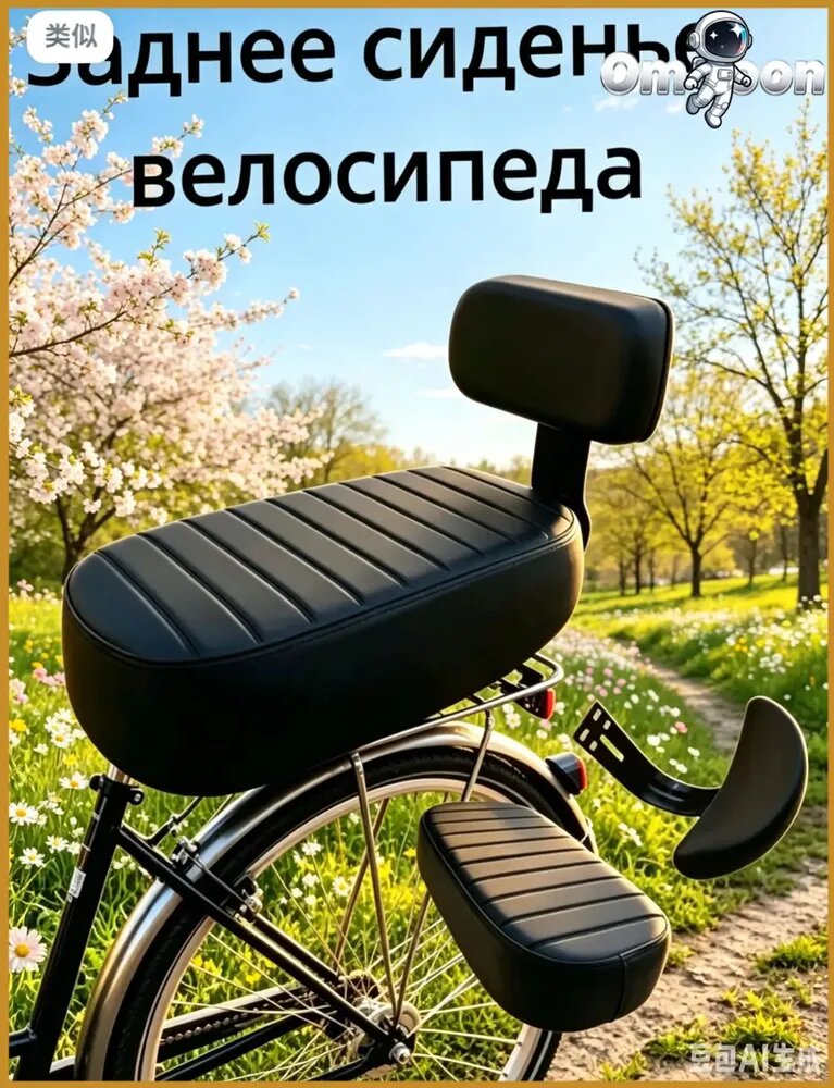 Заднее сиденье электровелосипеда со спинкой, подходит для велосипедов 1