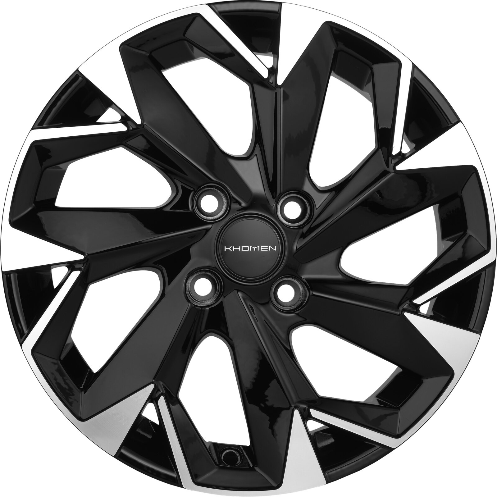 Литой колесный диск Khomen Wheels KHW1508 (Cobalt) 6x15/4x100 ET39 D56,6 Black-FP