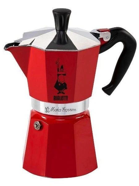 Кофеварка гейзерная электрическая Bialetti Express Color 4943 красная