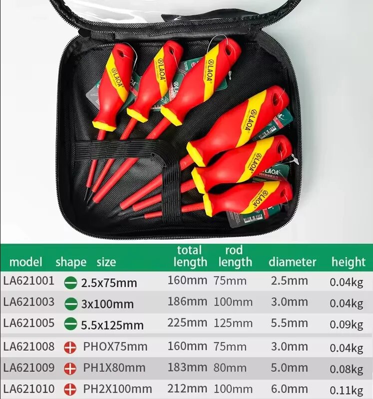 Набор отверток LAOA 6pcs LA699076-A