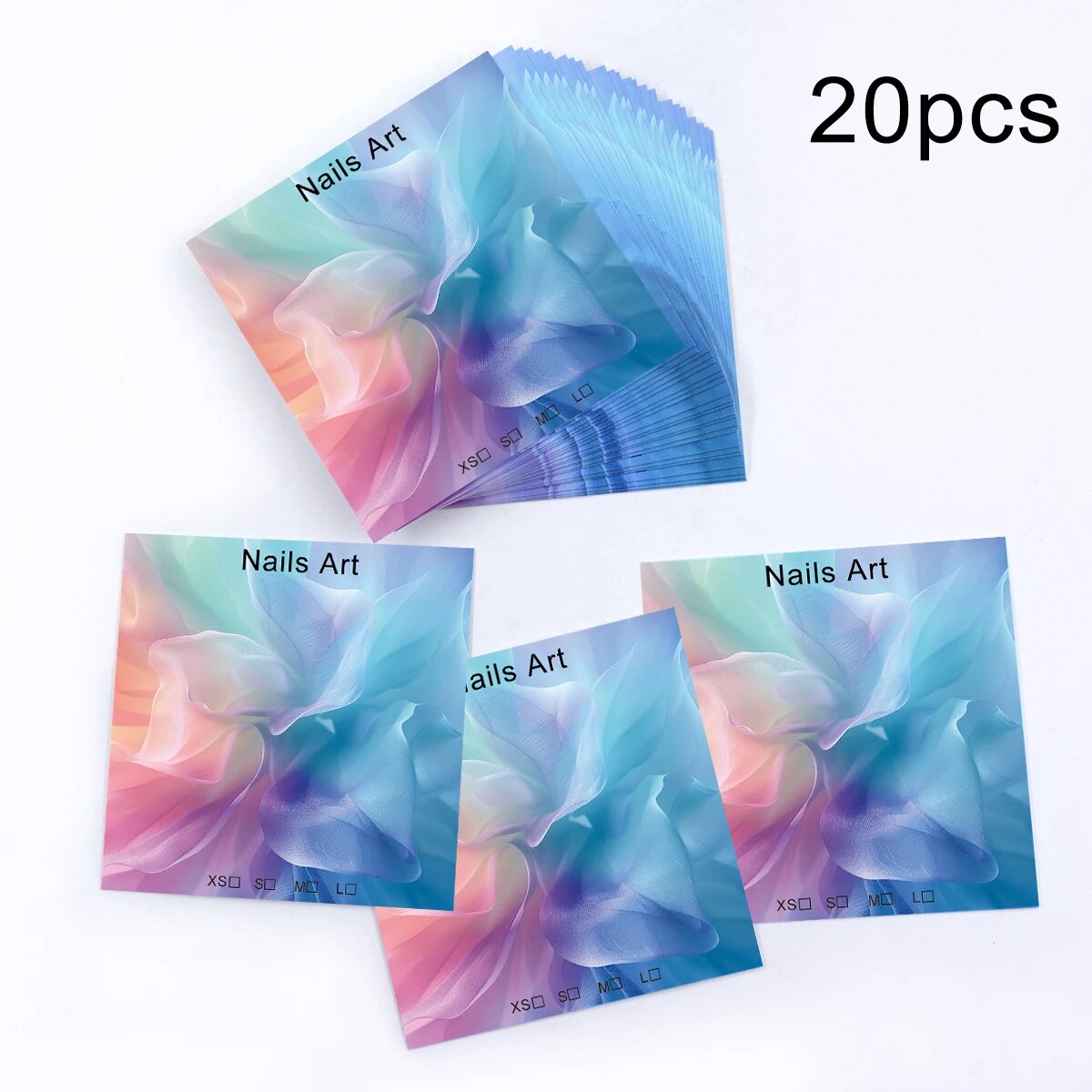 Картонные карты для ногтей 20 шт 20pcs B05