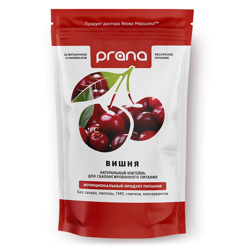 Протеиновый коктейль для похудения и замены питания "PRANA food" - Вишня, 450 гр.