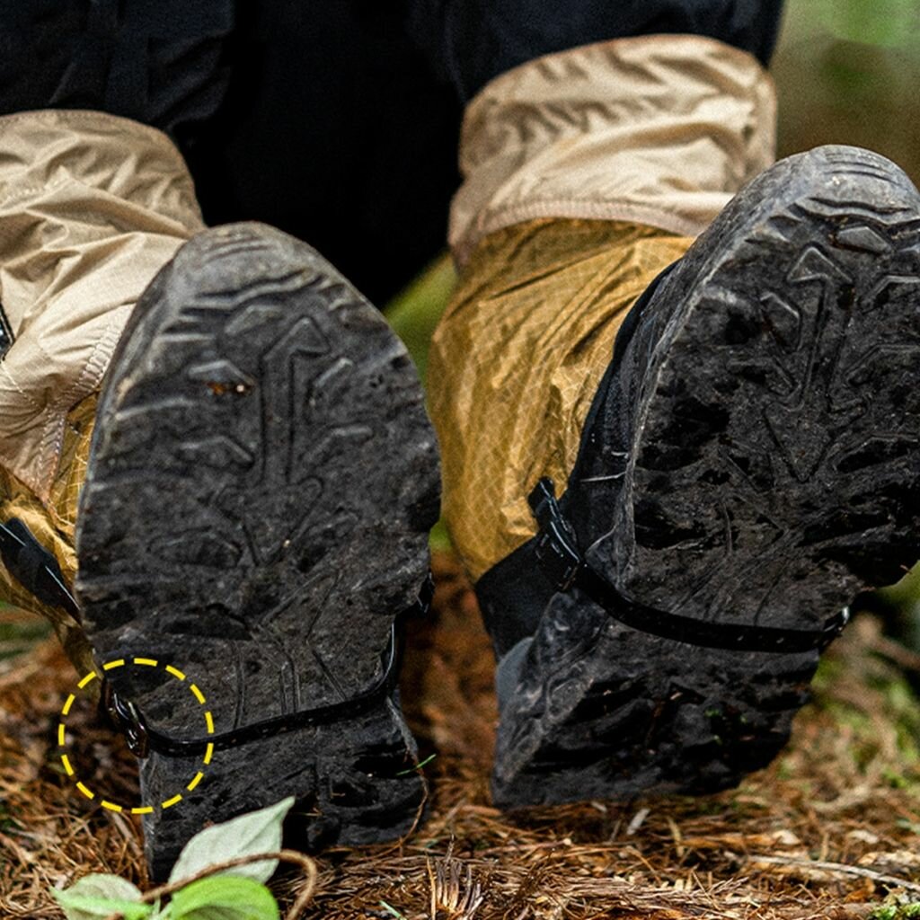 Ветро- и снегозащитные гетры с металлическим крючком, водонепроницаемые, для походов и кемпинга, Цвет Хаки